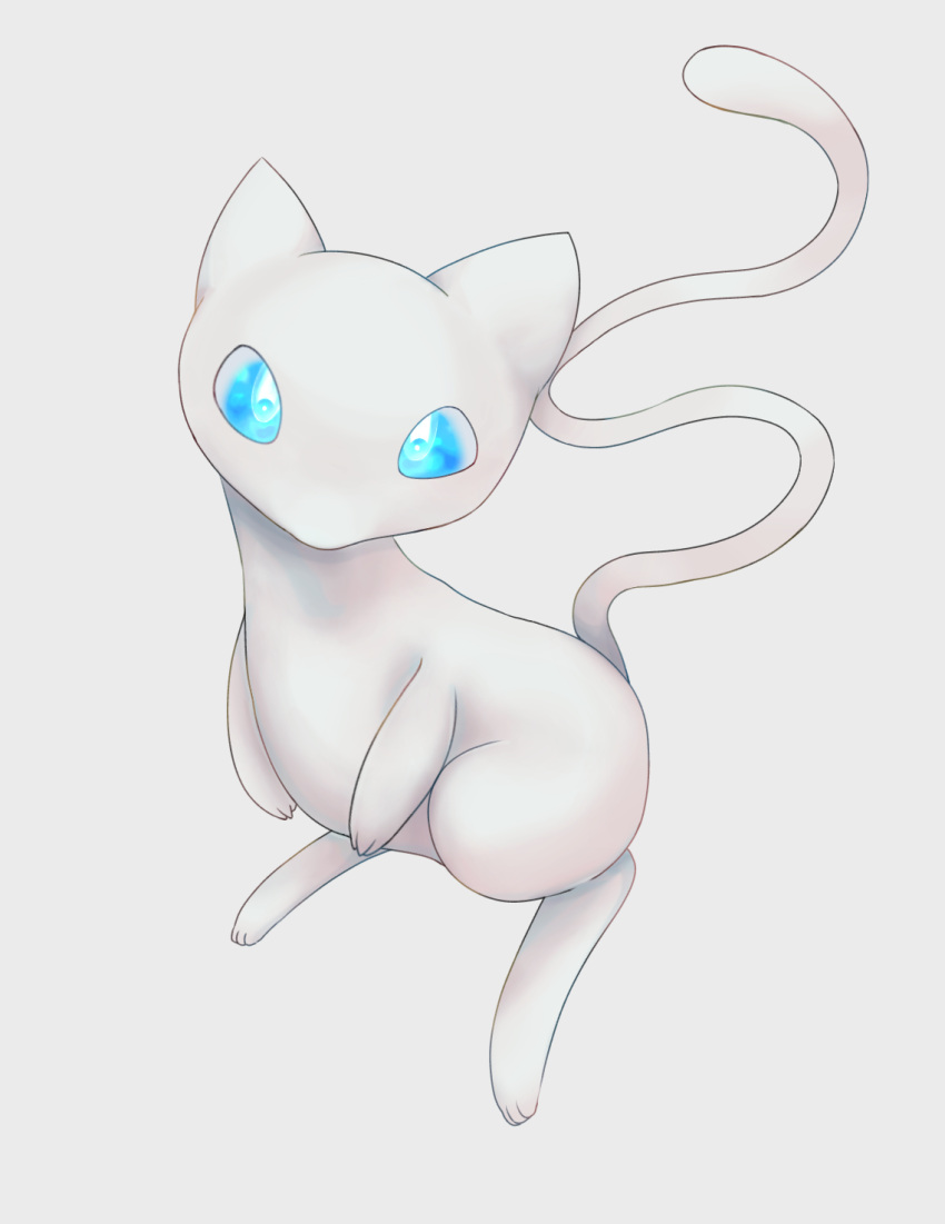 Safebooru - animal focus blue eyes commentary full body grey background ...