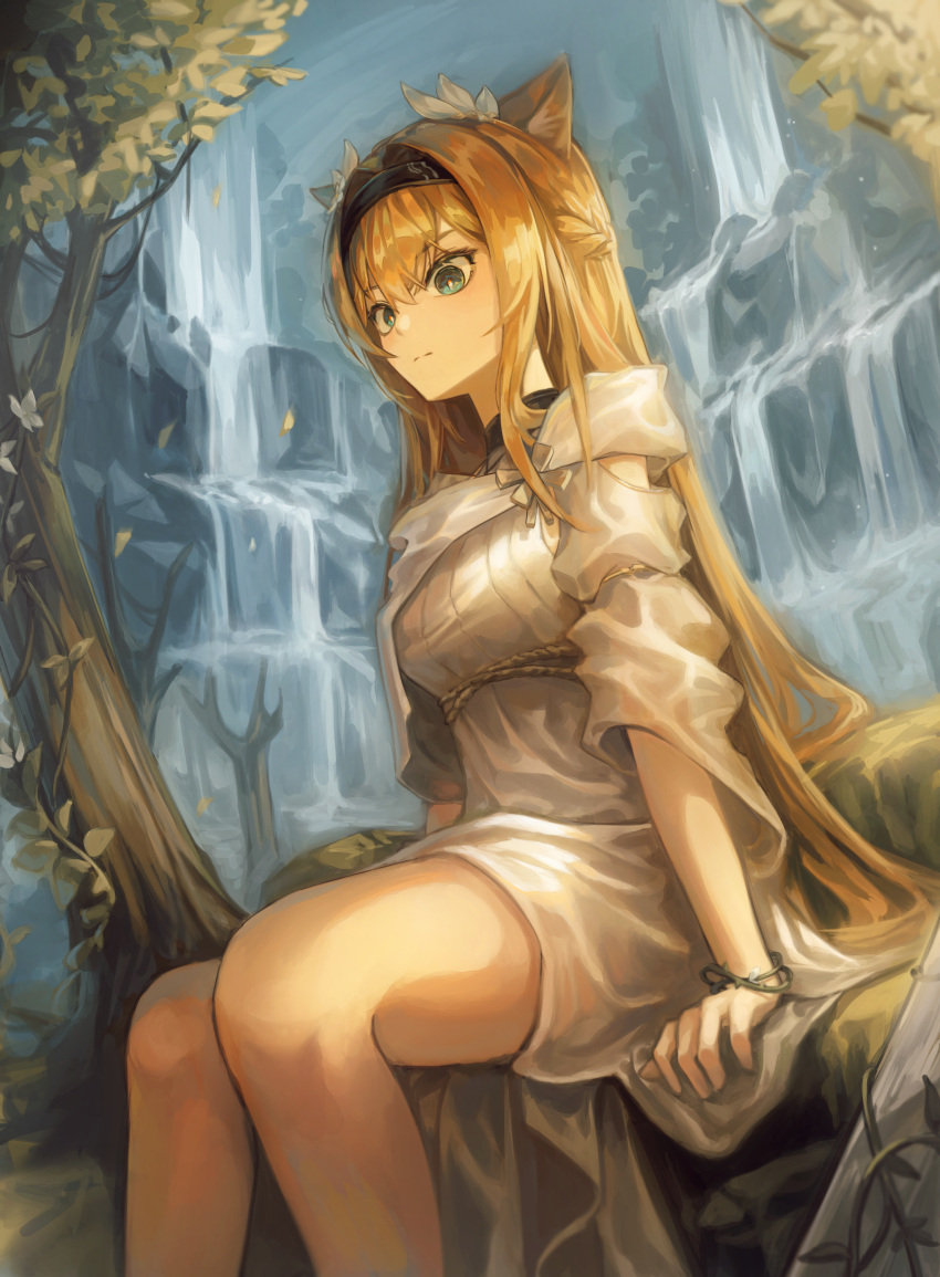 Safebooru - 1girl absurdres ambience synesthesia animal ear fluff animal ears arknights black ...