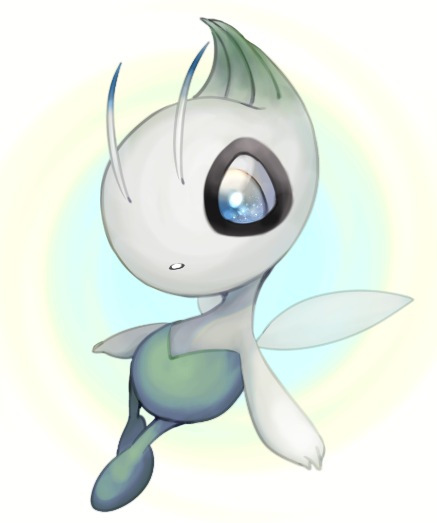 Safebooru - 1other antennae blue eyes celebi colored skin commentary ...