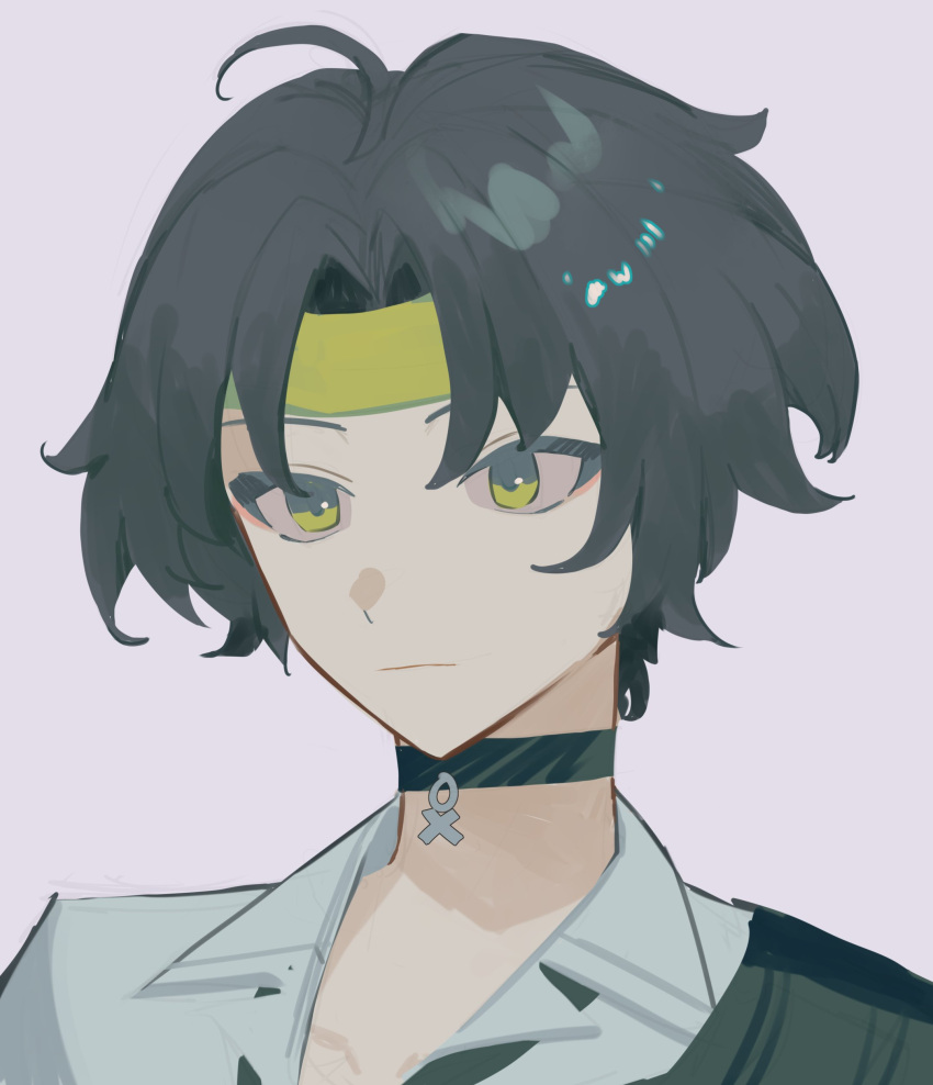 Safebooru - 1boy absurdres asaba harumasa black choker black hair choker closed mouth ...