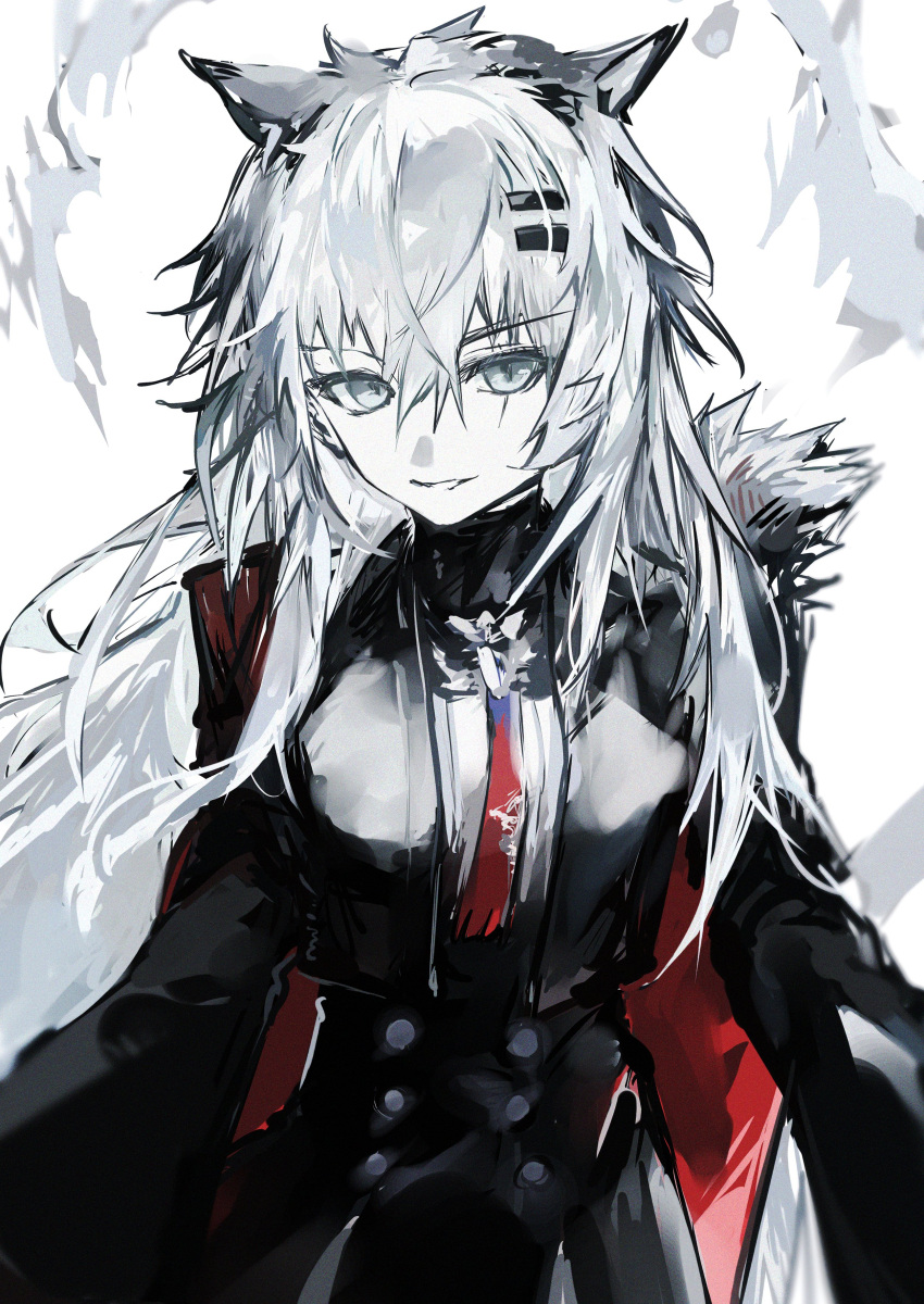 Safebooru - 1girl absurdres animal ears arknights black jacket black ...