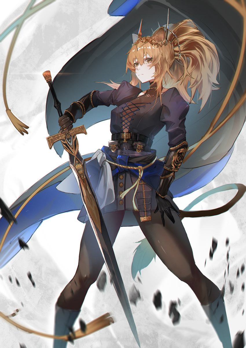 Safebooru - 1girl absurdres animal ears arknights armor black dress ...