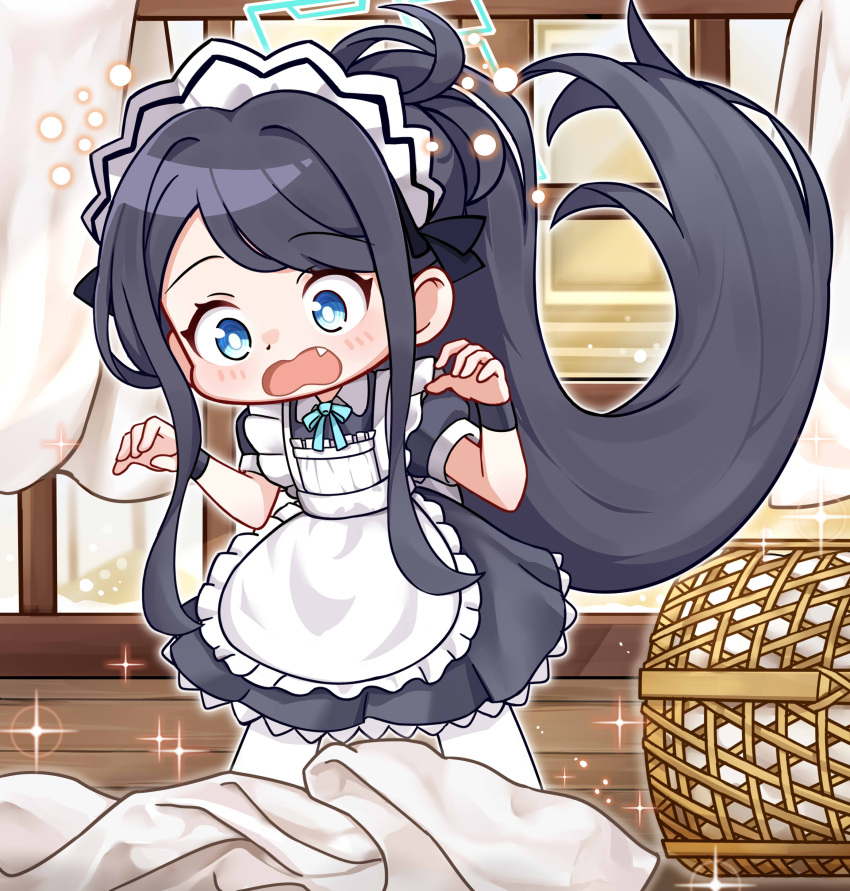 Safebooru - absurdly long hair absurdres aqua halo aris (blue archive) aris (maid) (blue archive ...