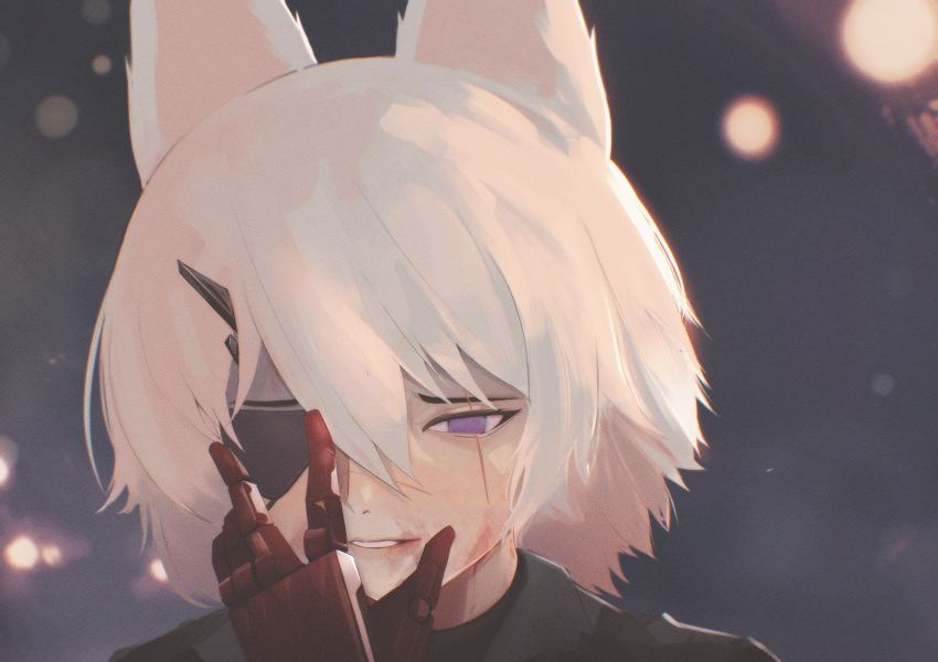 Safebooru - 1girl absurdres animal ears cosplay eyepatch fox ears fox ...