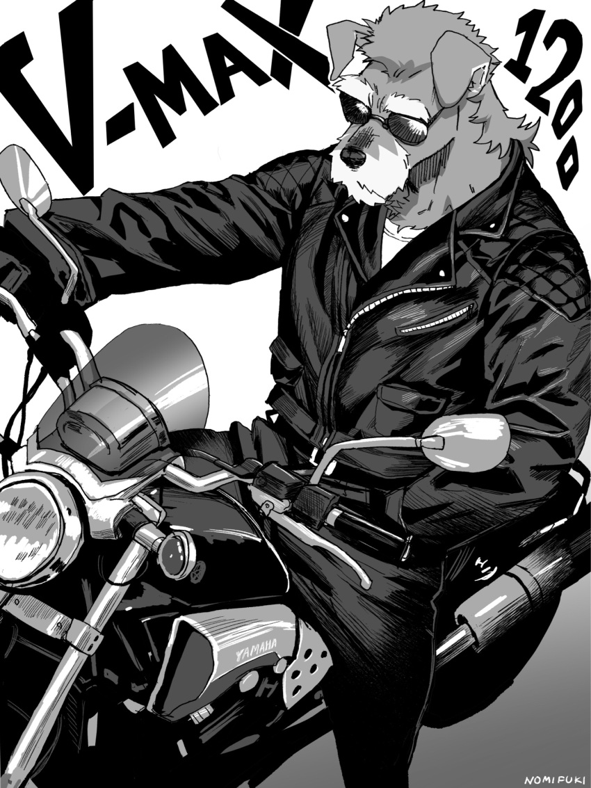 Safebooru - 1boy 2024 animal ears biker clothes black jacket dog boy ...