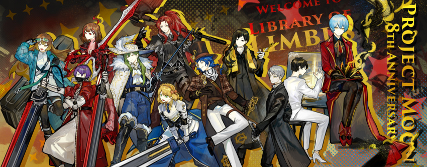 Safebooru - 6+boys 6+girls absurdres ahoge alternate eye color angela ...