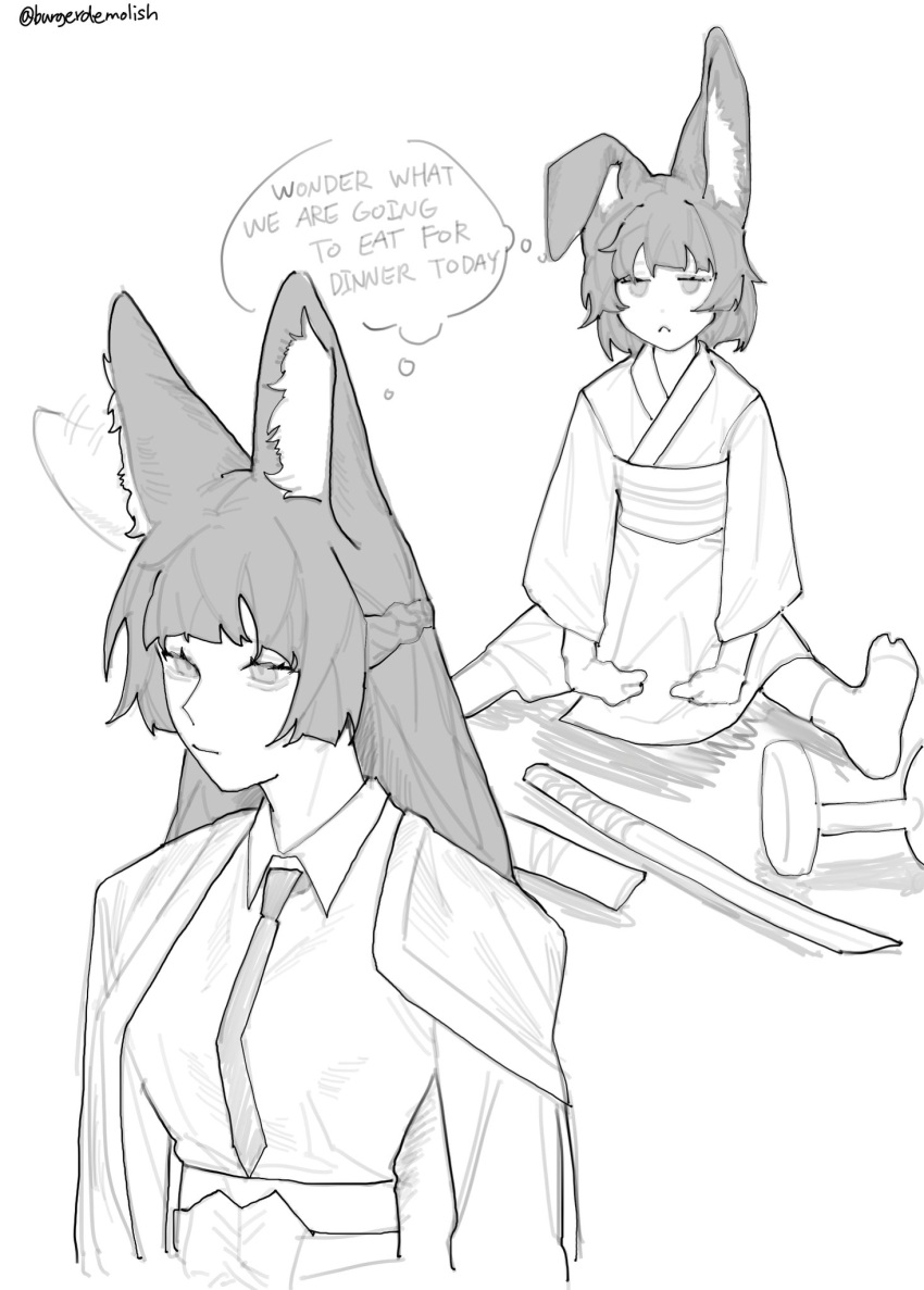 Safebooru - aged up animal ear fluff animal ears blunt bangs closed mouth expressionless fox ...