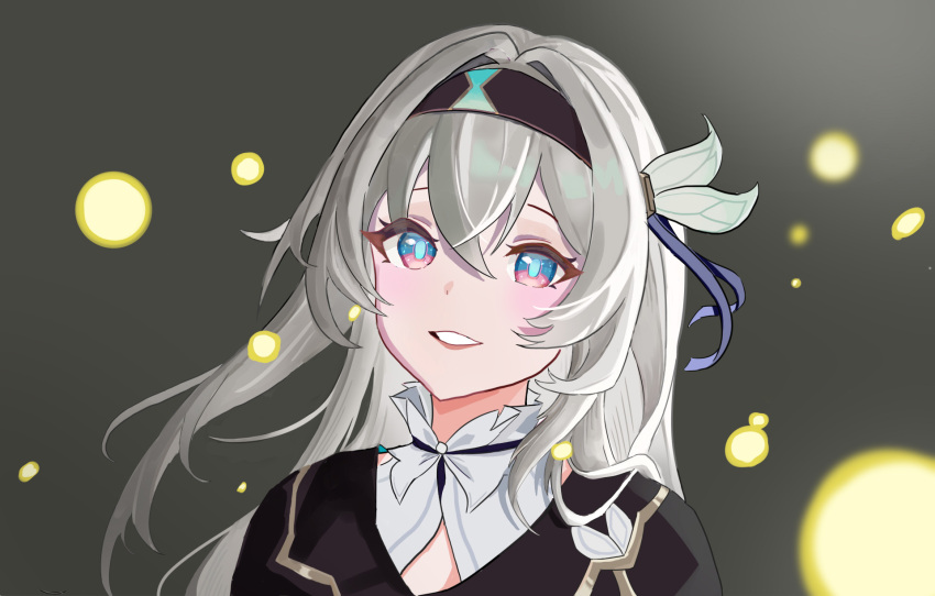 Safebooru - 1girl black hairband black jacket blue eyes blue pupils firefly (honkai: star rail ...
