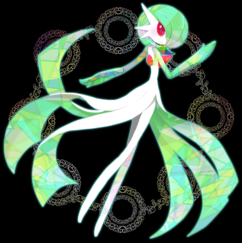 Safebooru - black background bob cut colored skin dress gardevoir ...