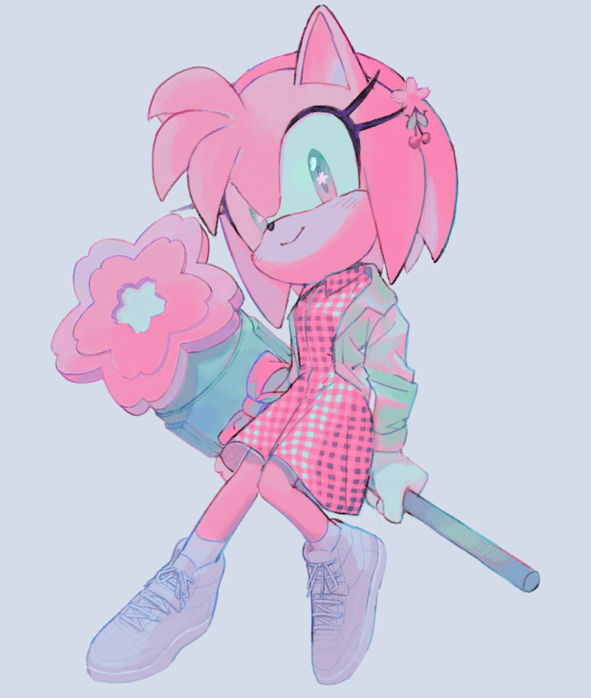 Safebooru - 1girl alternate costume amy rose animal ears animal nose cherry blossoms cherry hair ...