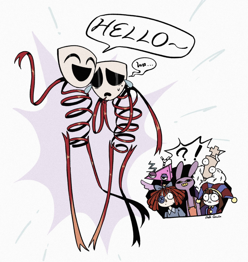 Safebooru - 1other 2boys 4girls ^ ^ aida (aidacamelia0516) blue dress ...