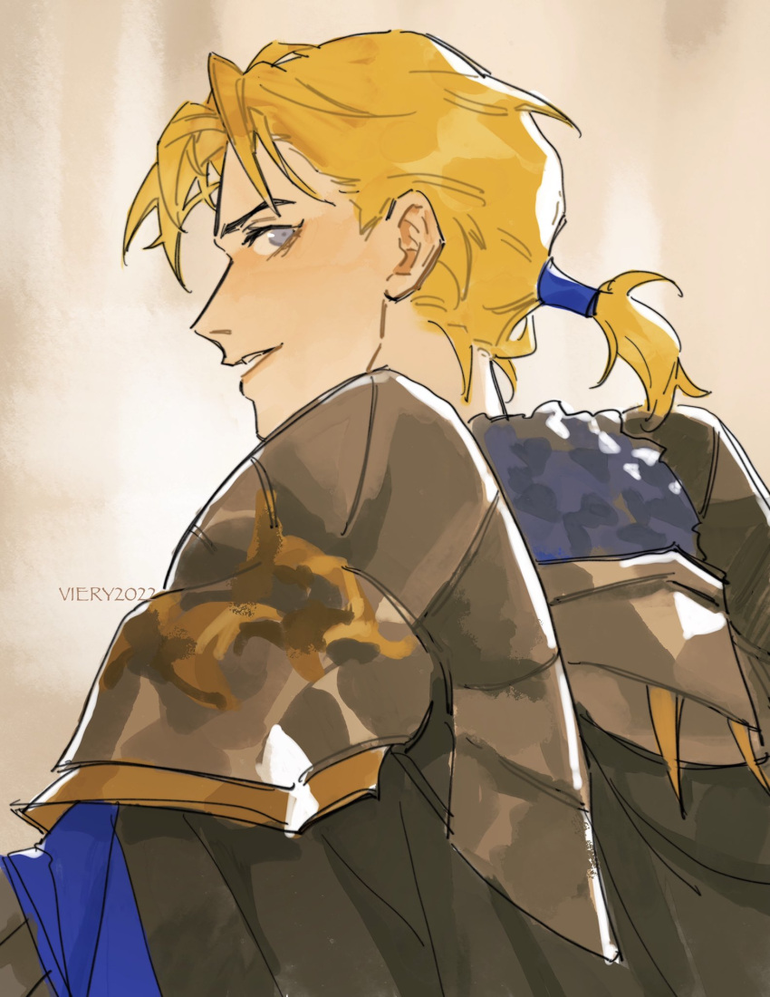 Safebooru - 1boy 2022 armor artist name blonde hair blue eyes blue fur ...