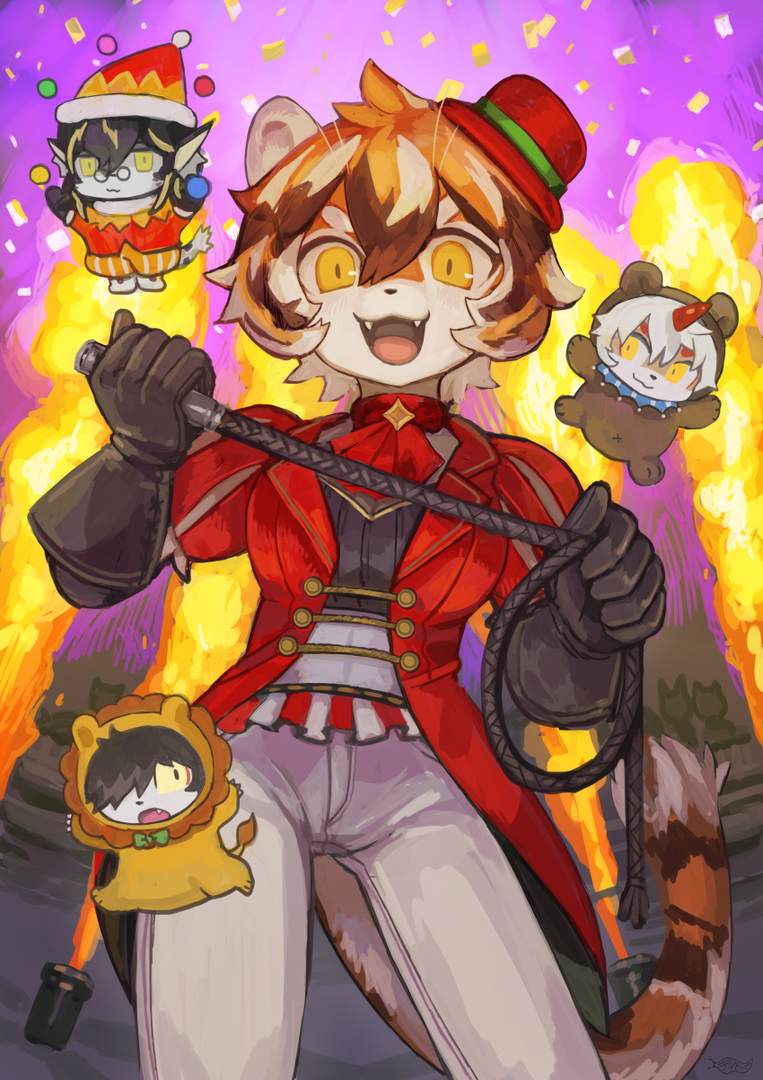 Safebooru - 1girl 3boys :3 aak (arknights) absurdres animal costume ...