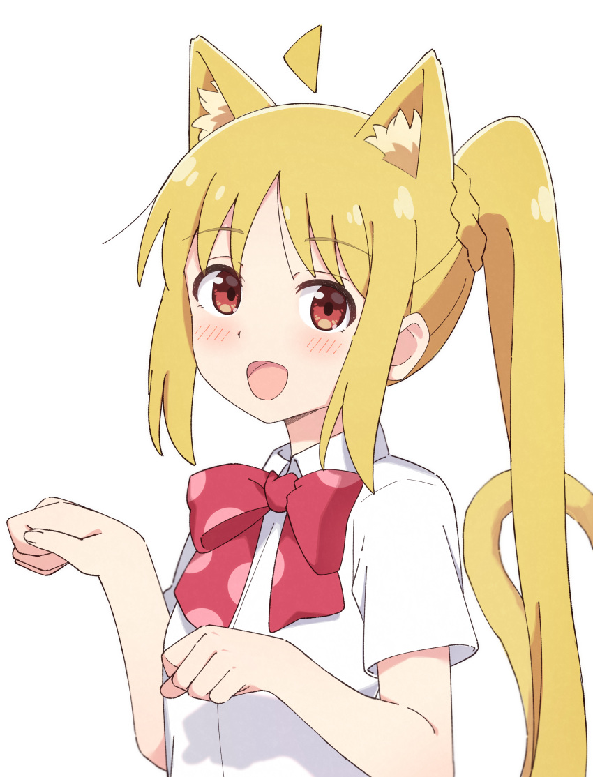 Safebooru - 1girl :d absurdres ahoge animal ear fluff animal ears blonde hair blush bocchi the ...