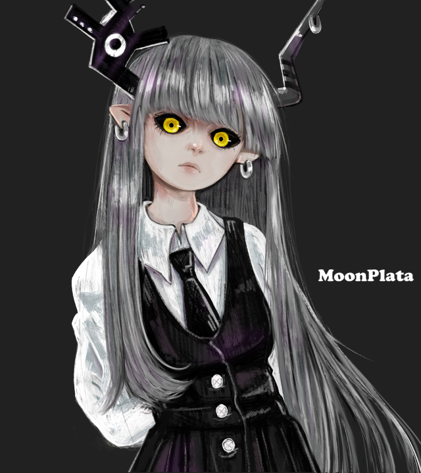 Safebooru - 1girl black sclera colored sclera demon girl demon horns ...