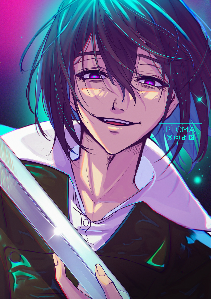 Safebooru - 1boy aqua pupils artist name black hair bungou stray dogs ...