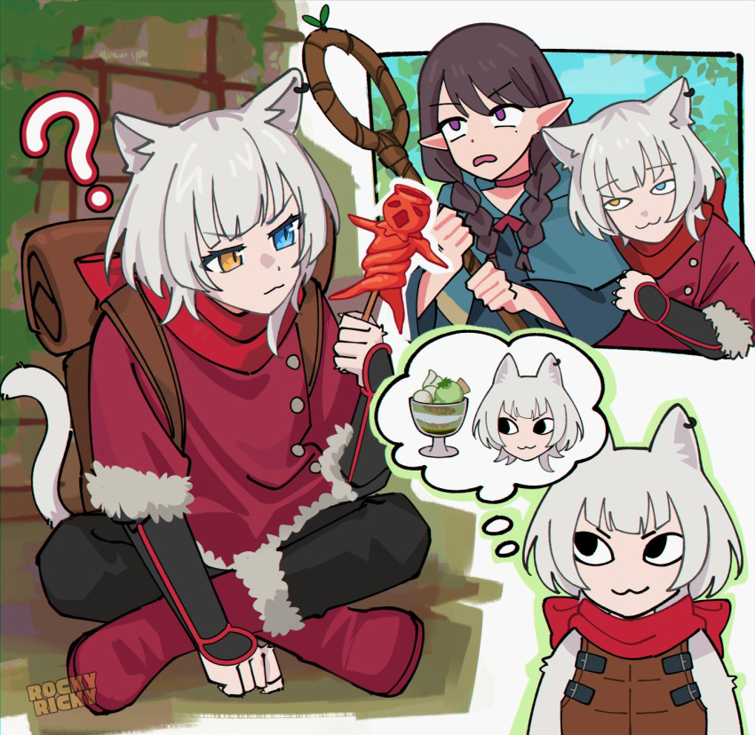 Safebooru - 2girls :3 ambrosia (dungeon meshi) animal ears backpack bag bang dream! bang dream ...