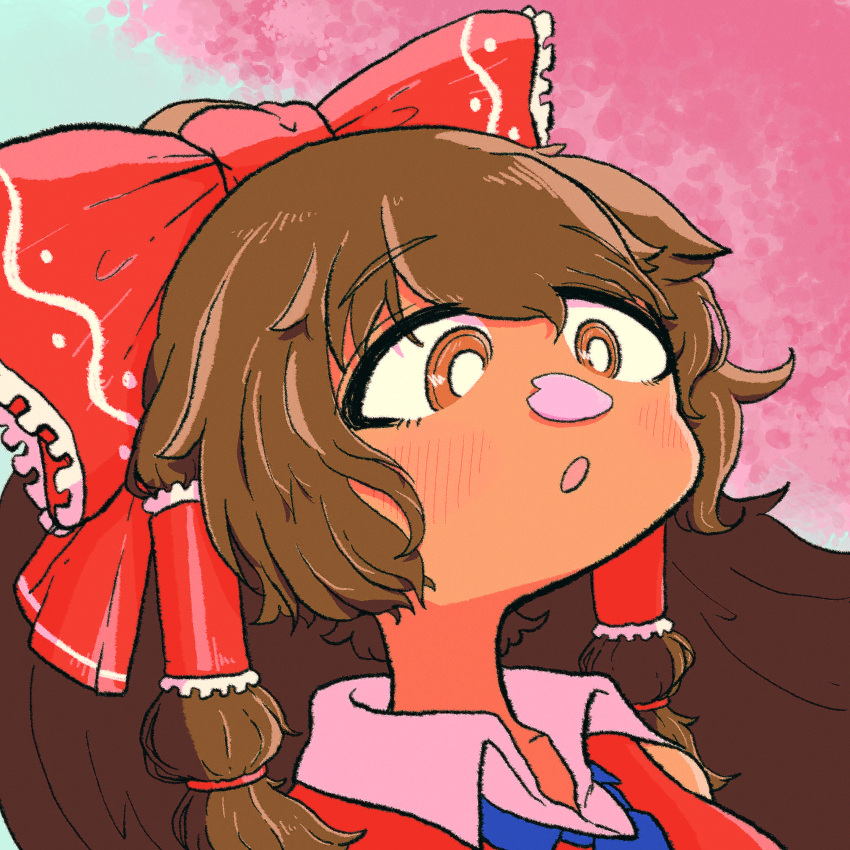 Safebooru - 1girl :o absurdres agucala (cookie) blush bow bright pupils brown eyes brown hair ...