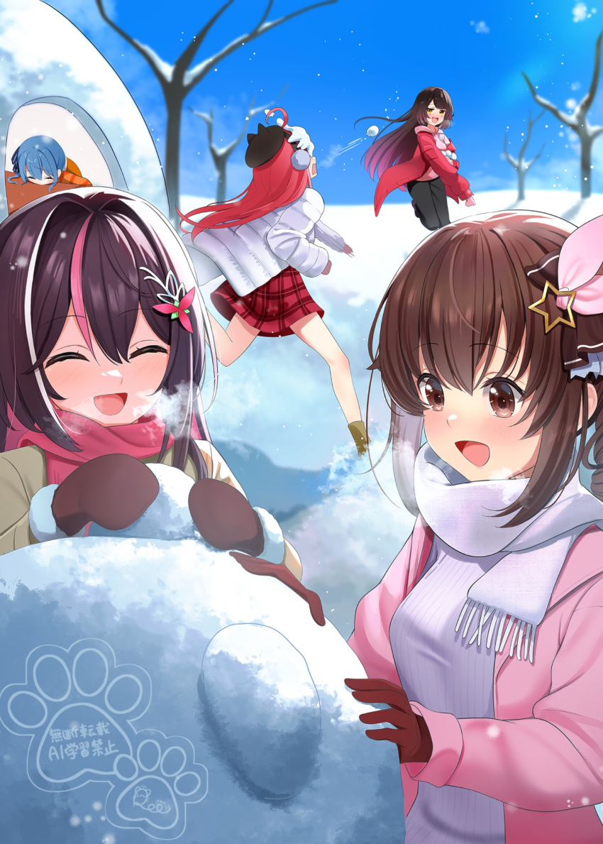 Safebooru - 0th generation (hololive) 5girls ahoge azki (hololive ...