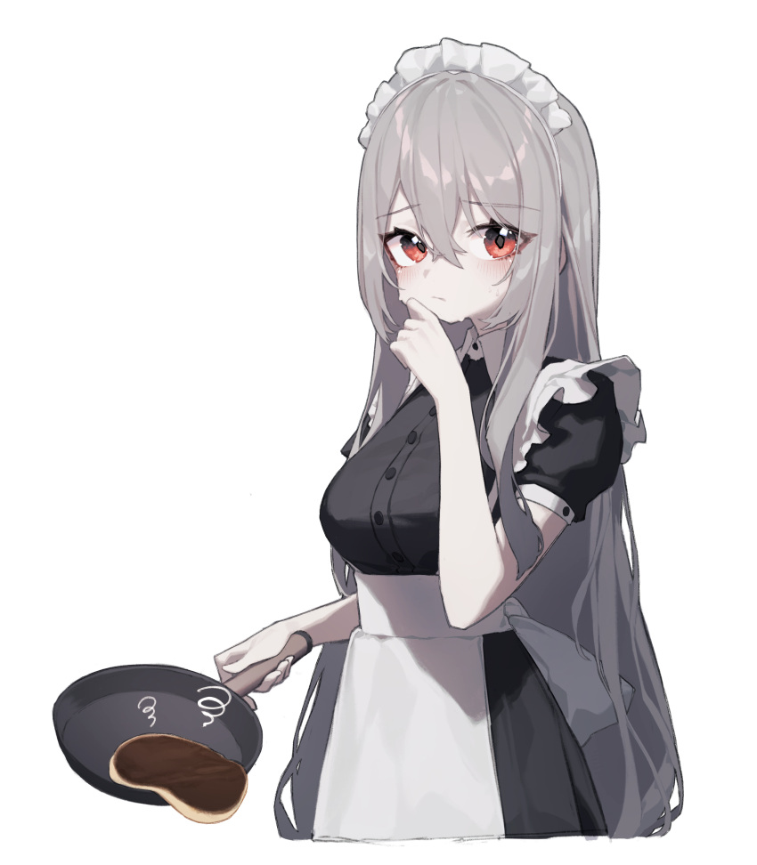 Safebooru - 1girl absurdres alternate costume apron arknights beudelb black dress breasts burnt ...