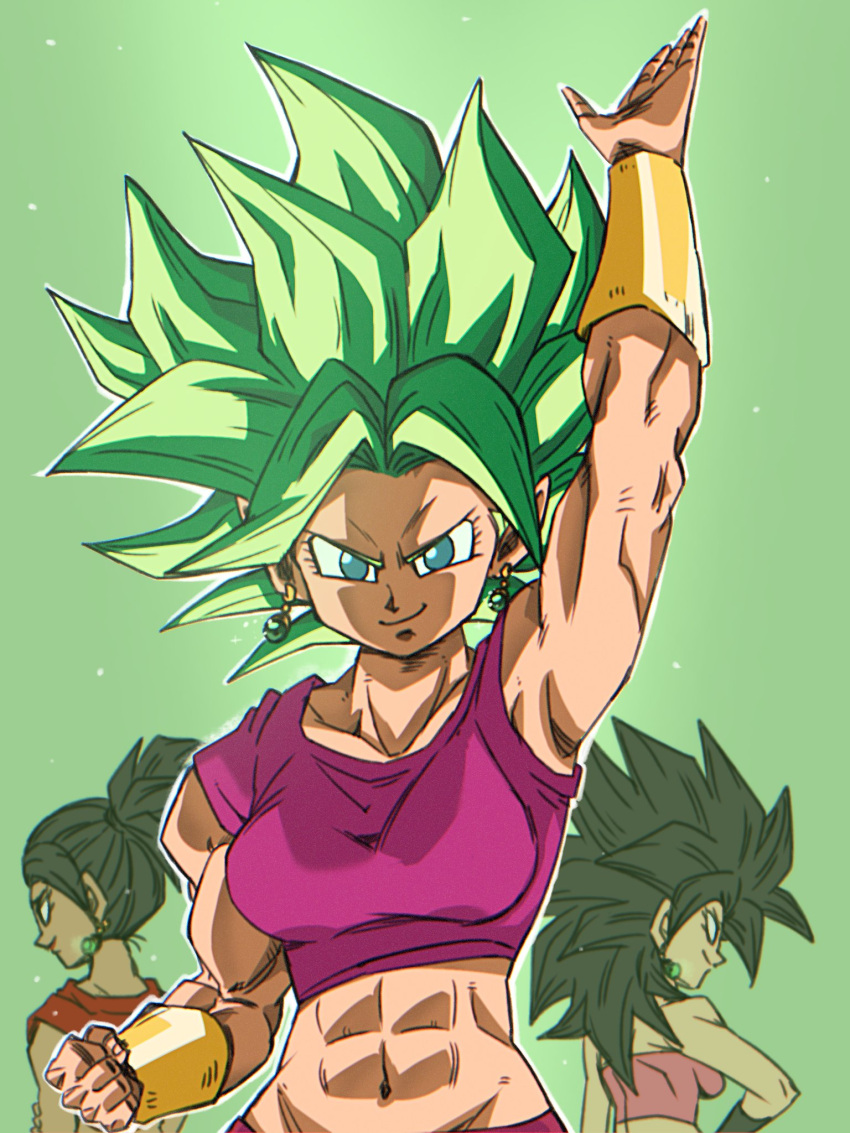 Safebooru - 3girls abs arm up belly blue eyes caulifla dragon ball ...