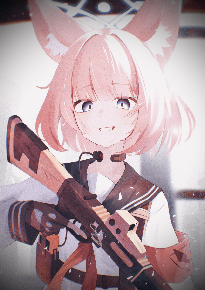 Safebooru - 1girl animal ear fluff animal ears armband blue archive blue eyes fingerless gloves ...