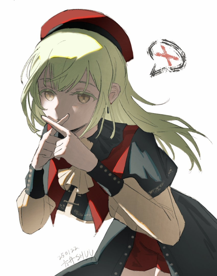 Safebooru - 1girl ascot bang dream! bang dream! it's mygo!!!!! beret black capelet black skirt ...