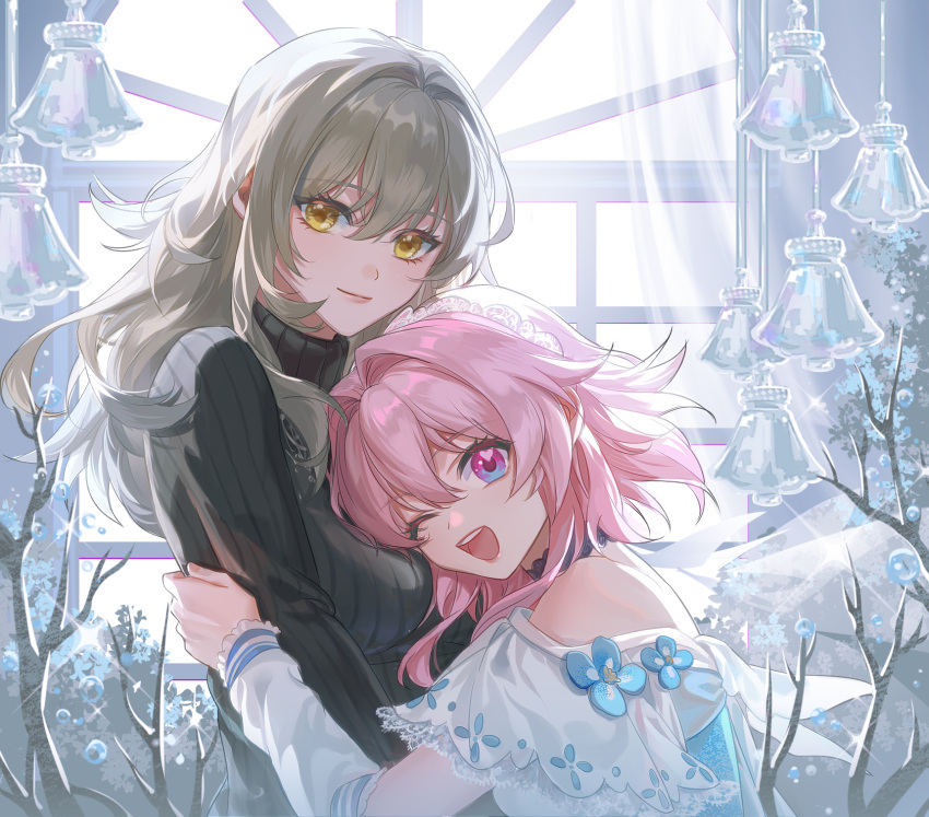 Safebooru - 2girls :d alternate costume althea (sakiya0000) bare ...