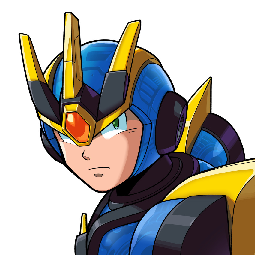 Safebooru - 1boy absurdres android armor blue armor blue helmet ...