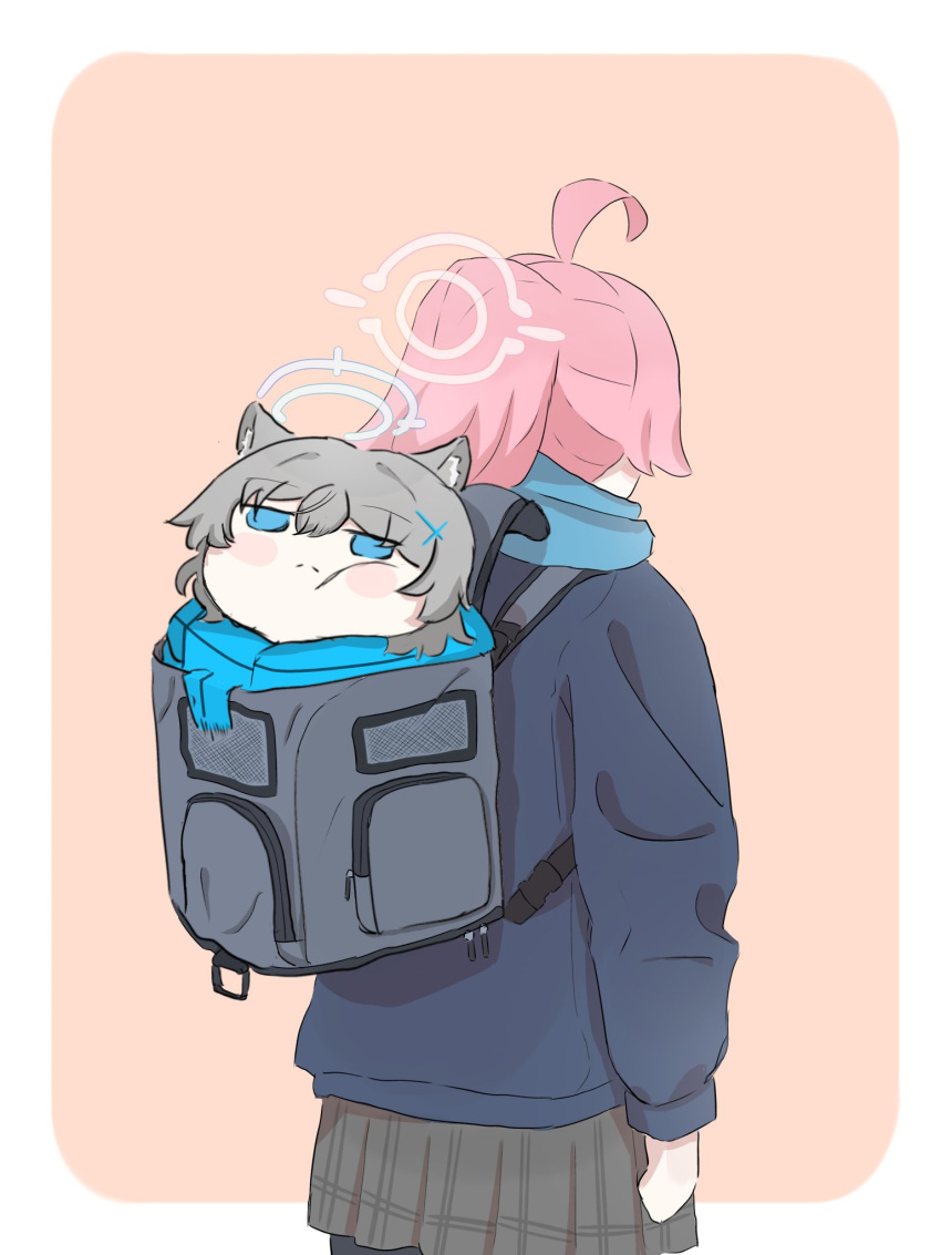 Safebooru - 2girls aged down ahoge alternate costume animal ear fluff animal ears aqua scarf ...