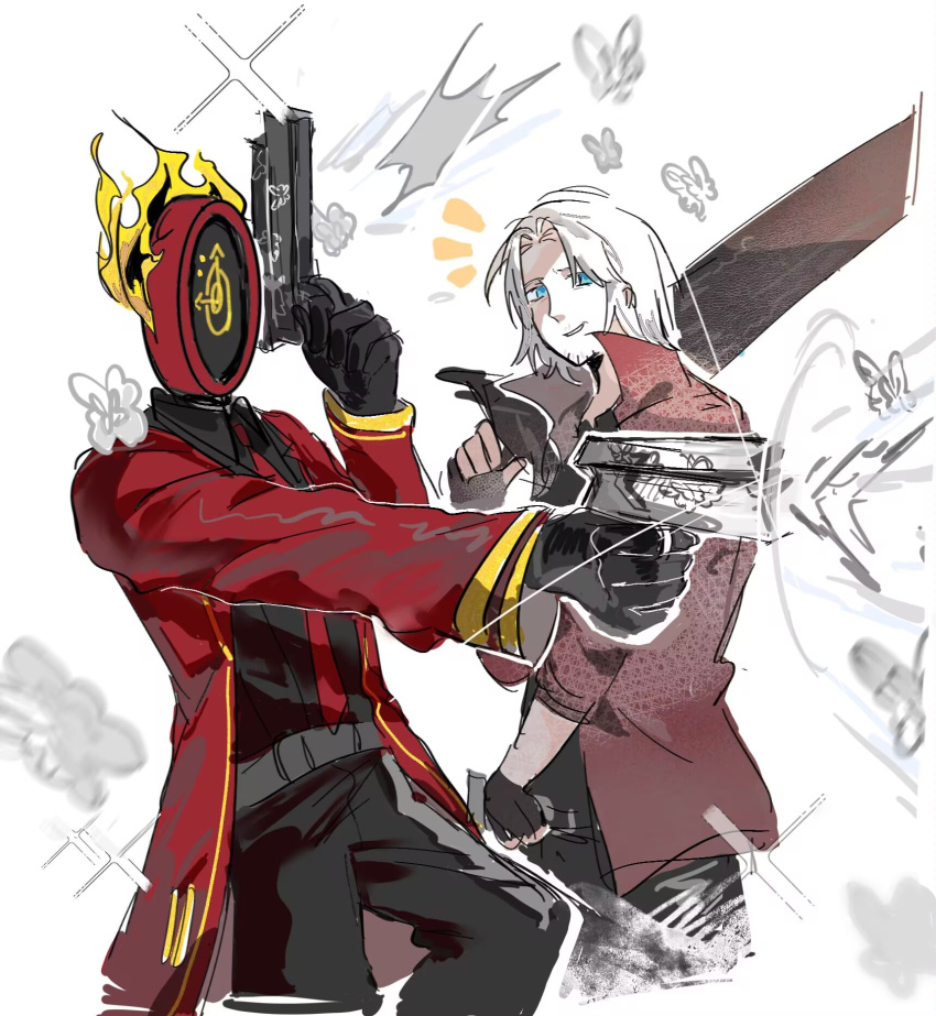 Safebooru - 1girl 1other black gloves black pants black shirt coat ...