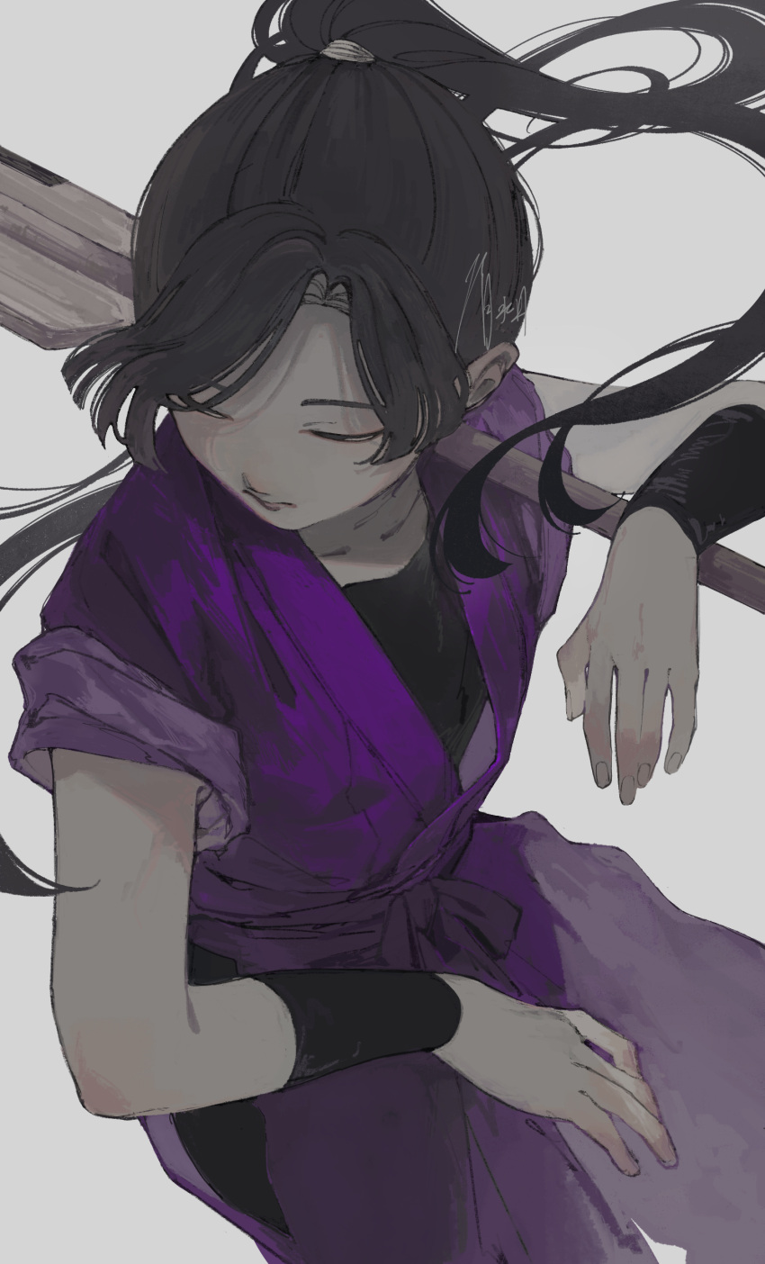 Safebooru - 1boy absurdres androgynous ayabe kihachirou black hair ...