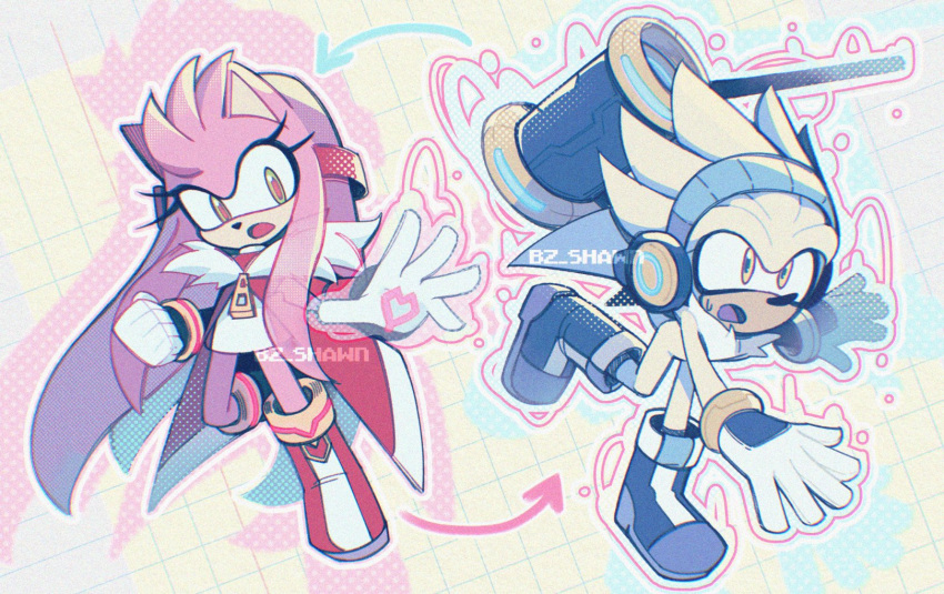 Safebooru - 1boy 1girl alternate costume alternate hairstyle amy rose ...