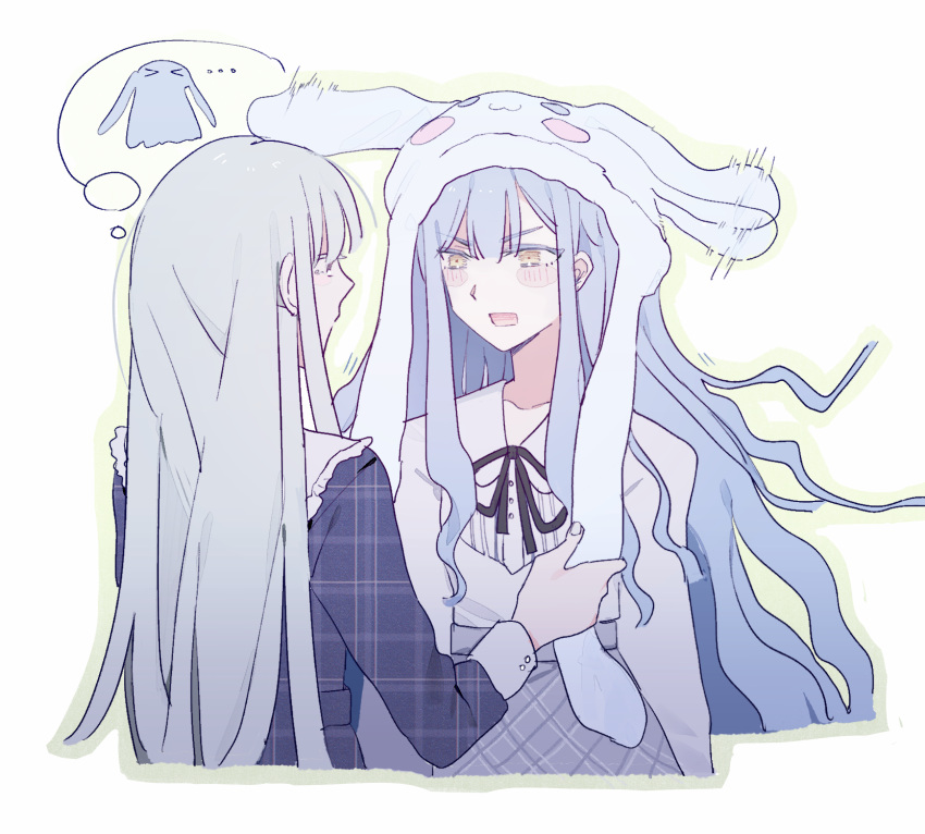 Safebooru - 2girls bang dream! bang dream! it's mygo!!!!! black ribbon blue dress blue hair ...