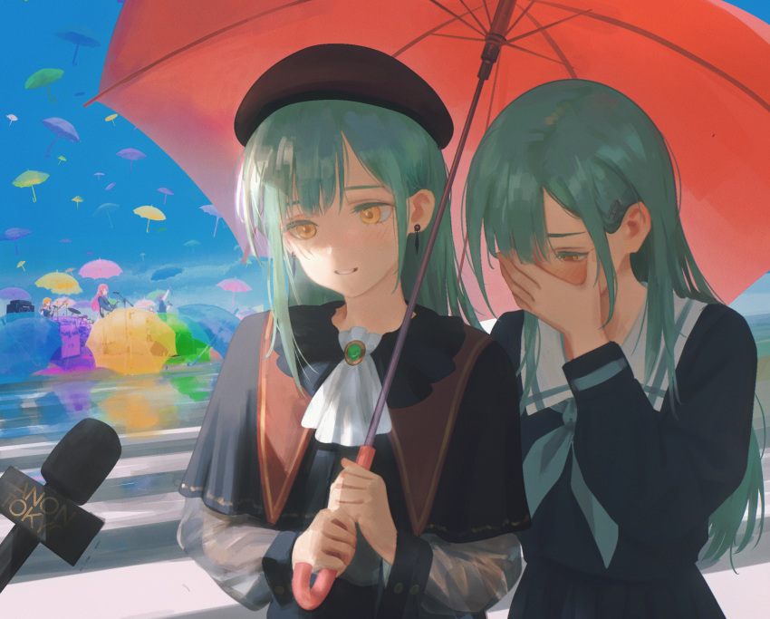 Safebooru - 2girls 6+girls amplifier ascot bang dream! bang dream! it's mygo!!!!! beret black ...