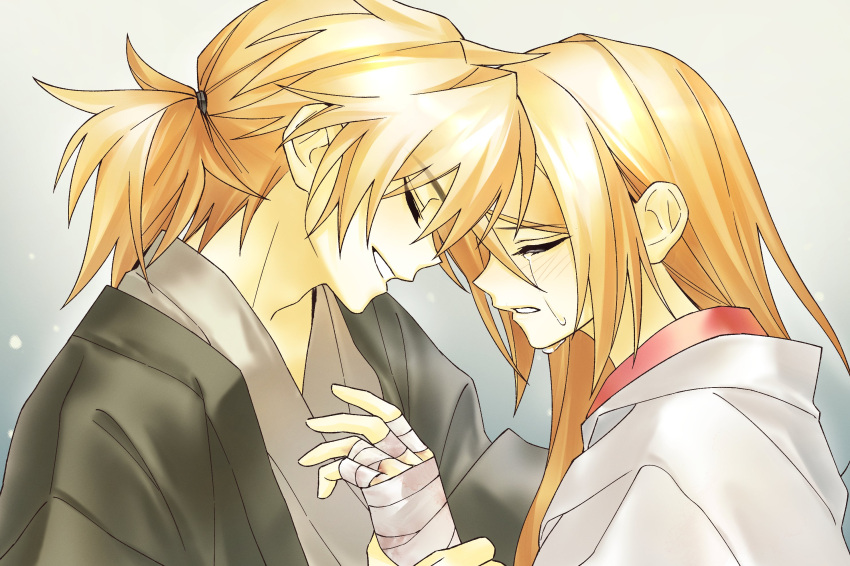 Safebooru 1boy 1girl Bad Link Bandaged Hand Bandages Blonde Hair 2533