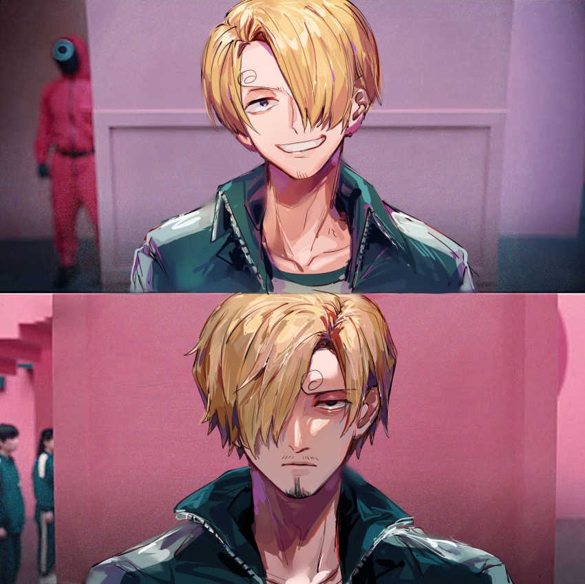 Safebooru 1boy Before And After Blonde Hair Girikashi43 Green Jacket Safebooru 1boy Before And After Blonde Hair Girikashi43 Green Jacket