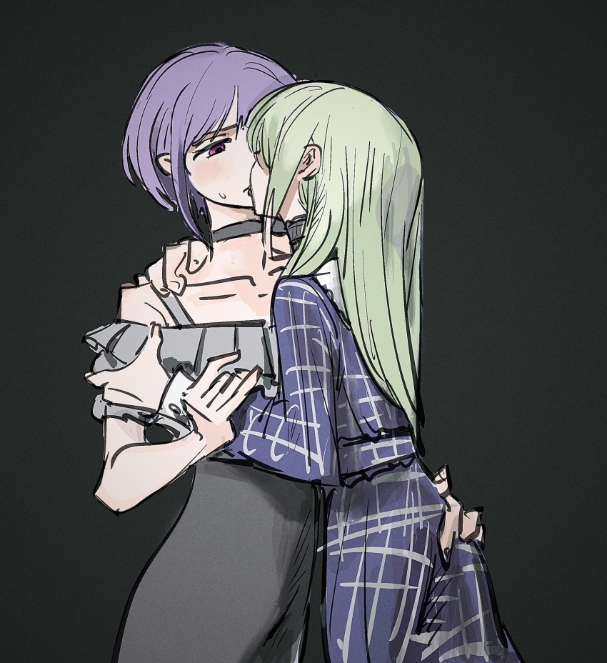 Safebooru - 2girls bang dream! bang dream! it's mygo!!!!! black background black choker black ...