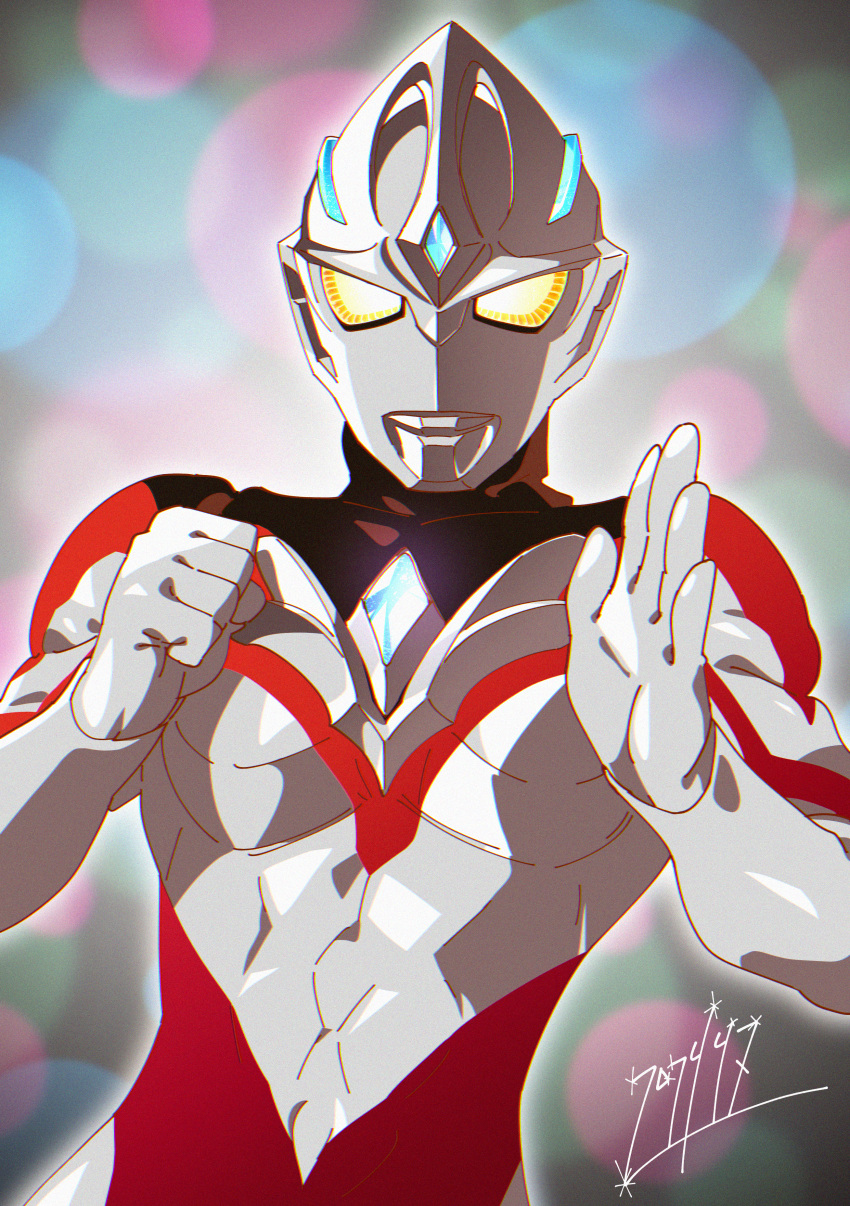 Safebooru - 1boy abs abstract background absurdres alien black skin ...