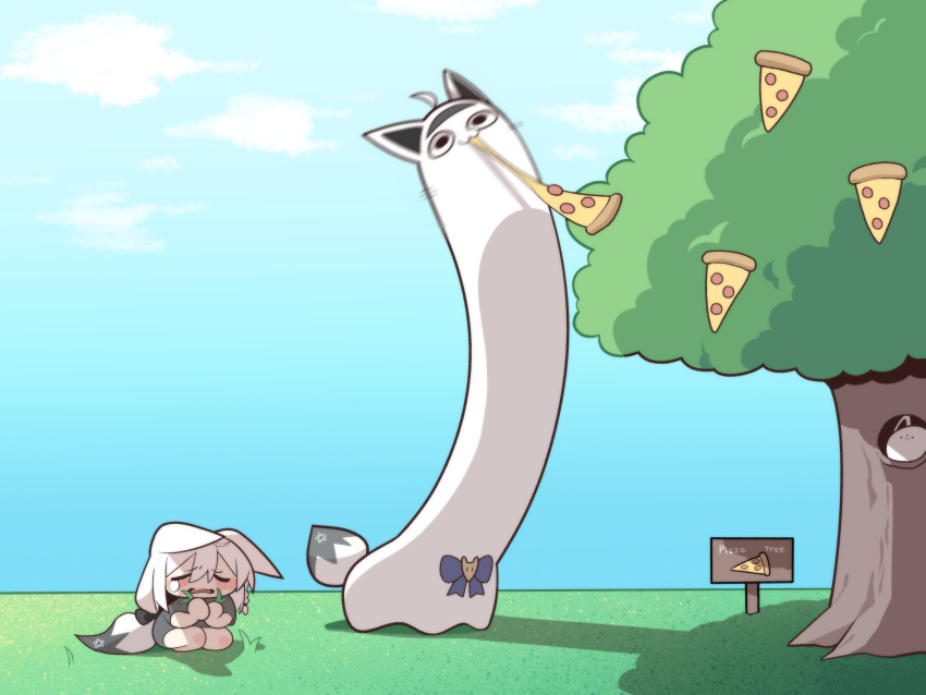 Safebooru - 1girl absurdres animal ears blue sky blush closed eyes cocomayo29 (tomato ...