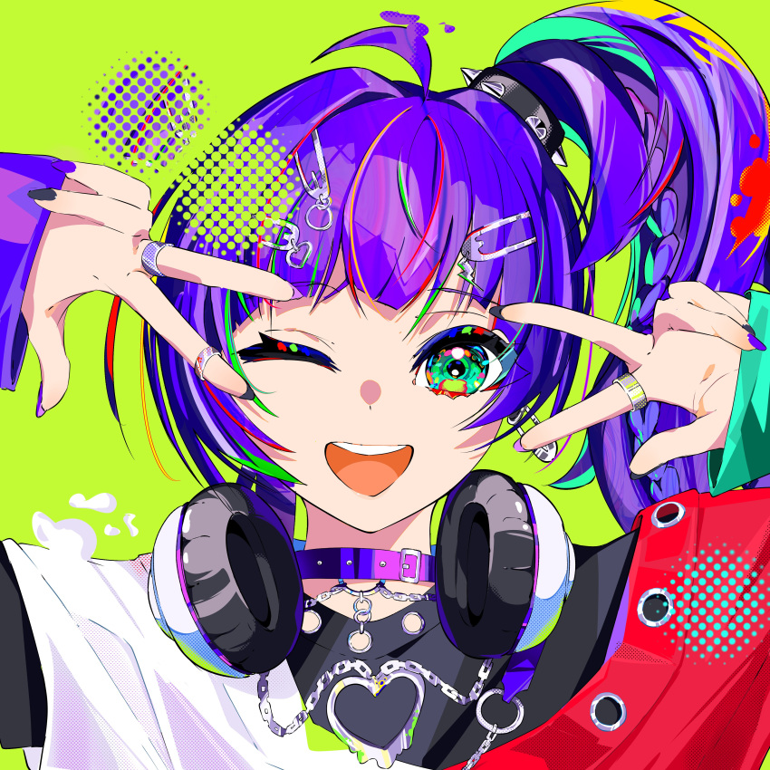 Safebooru - 1girl ;d absurdres ahoge braid chattdraws commentary ...