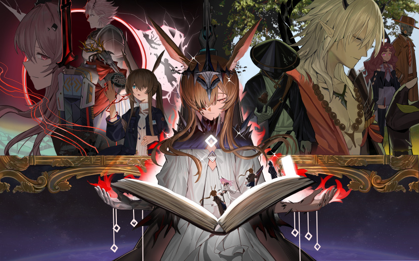 Safebooru - 1other 2boys 3girls absurdres amiya (arknights) amiya (young) (arknights) animal ...