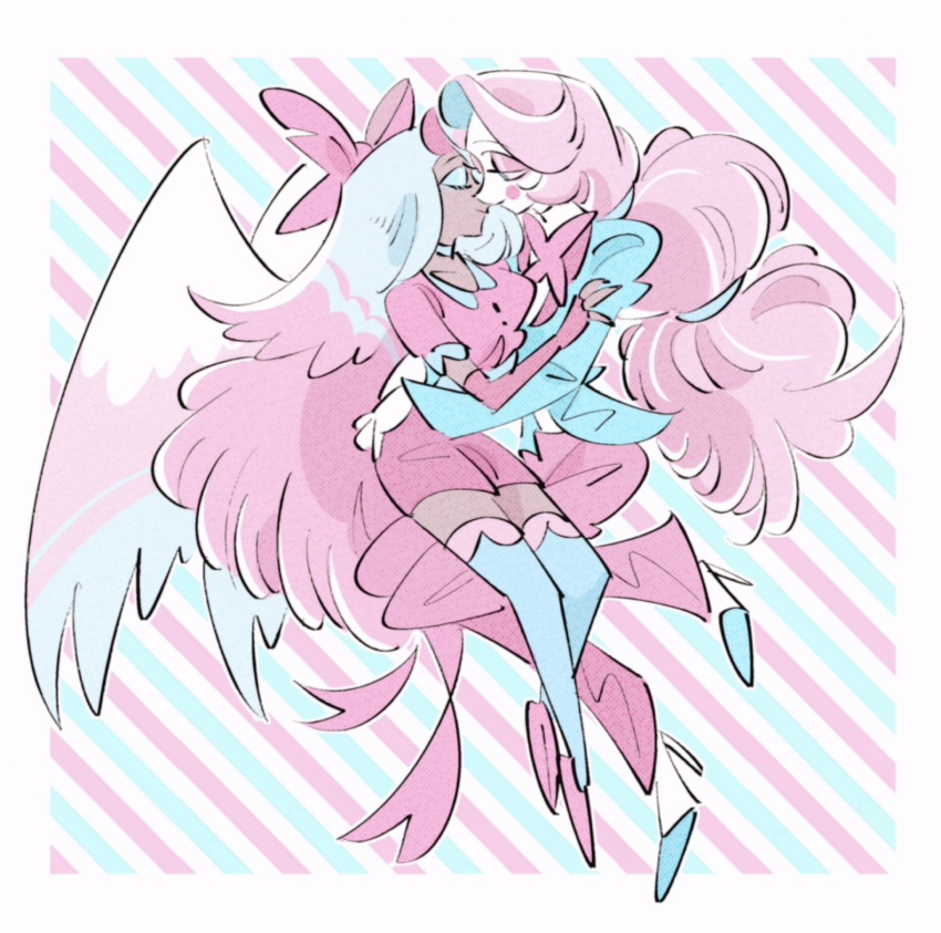 Safebooru - 2girls blonde hair blush stickers charlie morningstar demon ...