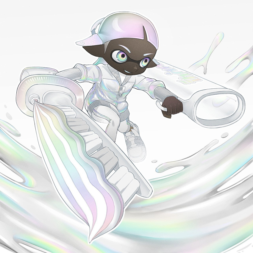 Safebooru - 1girl 8ctorice blue eyes commentary request dark-skinned ...