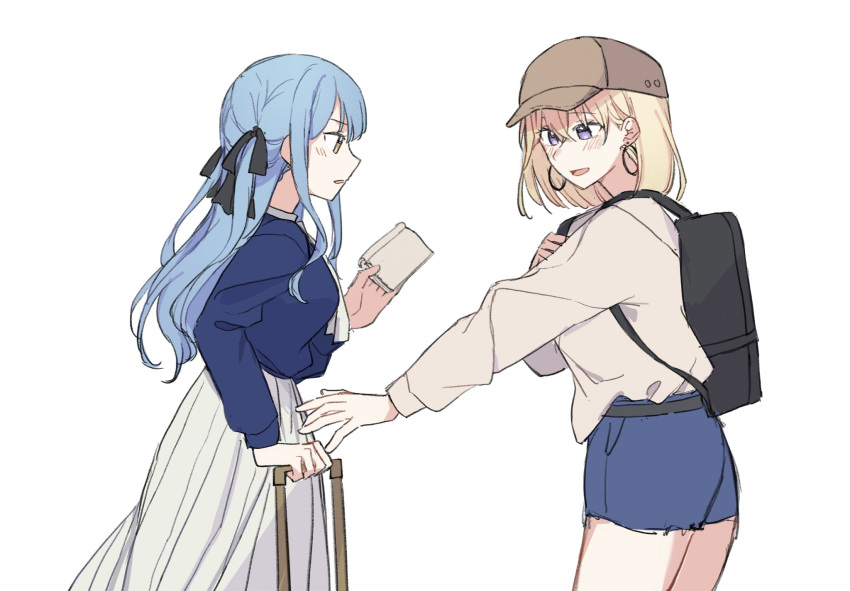 Safebooru - 2girls backpack bag bang dream! bang dream! it's mygo!!!!! baseball cap black bag ...