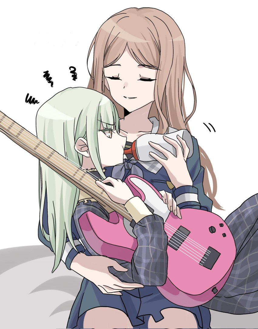 Safebooru - 2girls 7-string guitar bang dream! bang dream! it's mygo!!!!! black choker blue ...