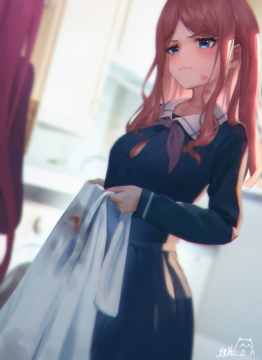 Safebooru - 2girls absurdres bang dream! bang dream! it's mygo!!!!! blue eyes blue shirt blue ...