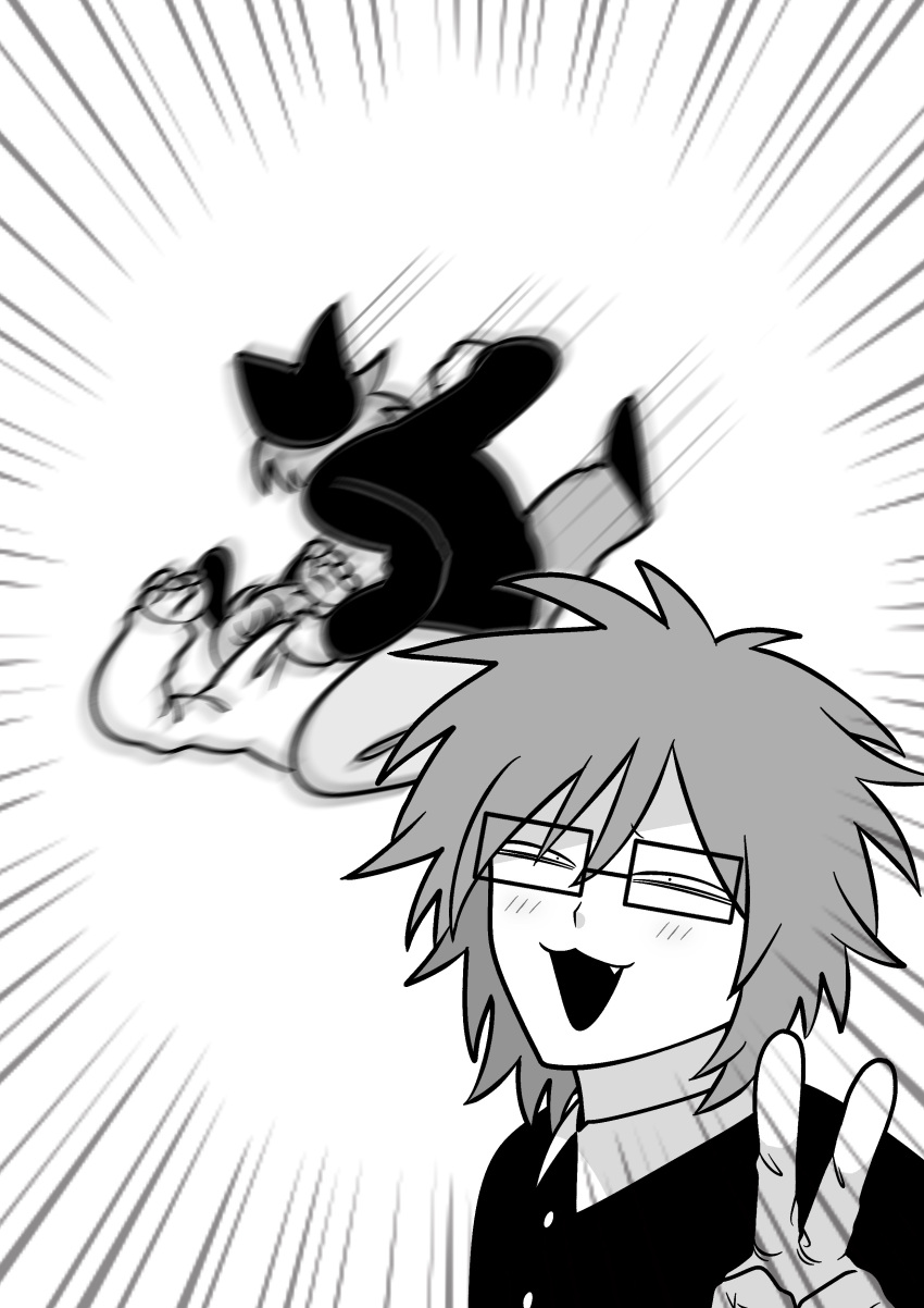 Safebooru - 3boys absurdres animal hat cat hat clothes grab emphasis ...