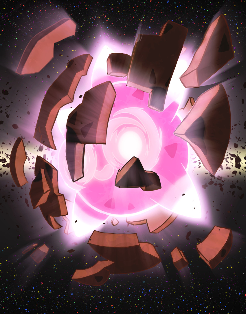 Safebooru - breaking debris floating full body glowing highres krisoyo ...