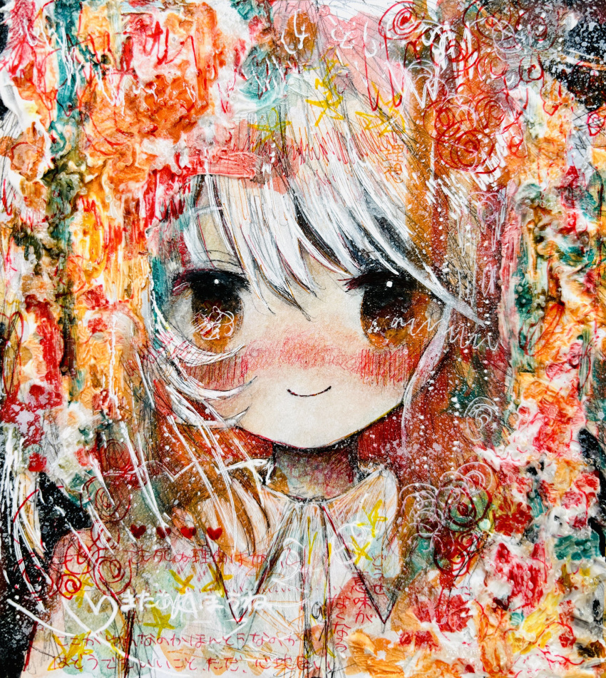 Safebooru - 1girl absurdres blush brown eyes highres kaikanaaaaa nose blush original pale skin ...